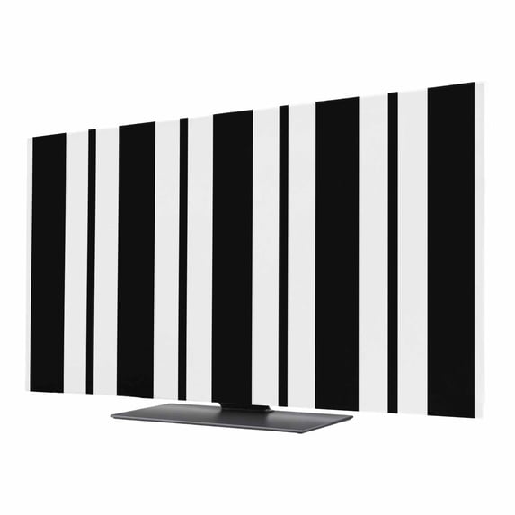 Black Striped TV Cover for 40 Inch Screen, Stretch Fabric Dustproof TV ...