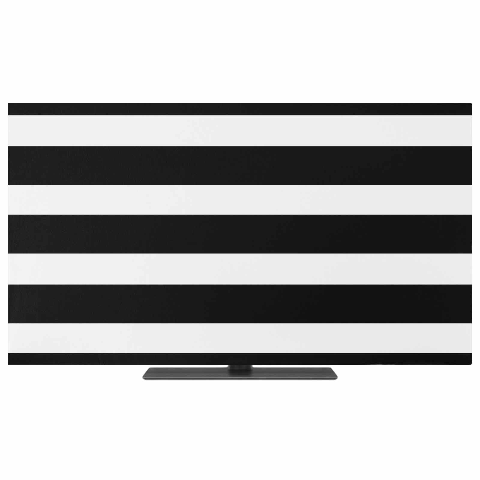 Black Striped TV Dust Cover,Stretchable TV Screen Desktop Computer ...