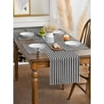 Black Striped Table Runner – Textured Rectangular Linen for Dining ...