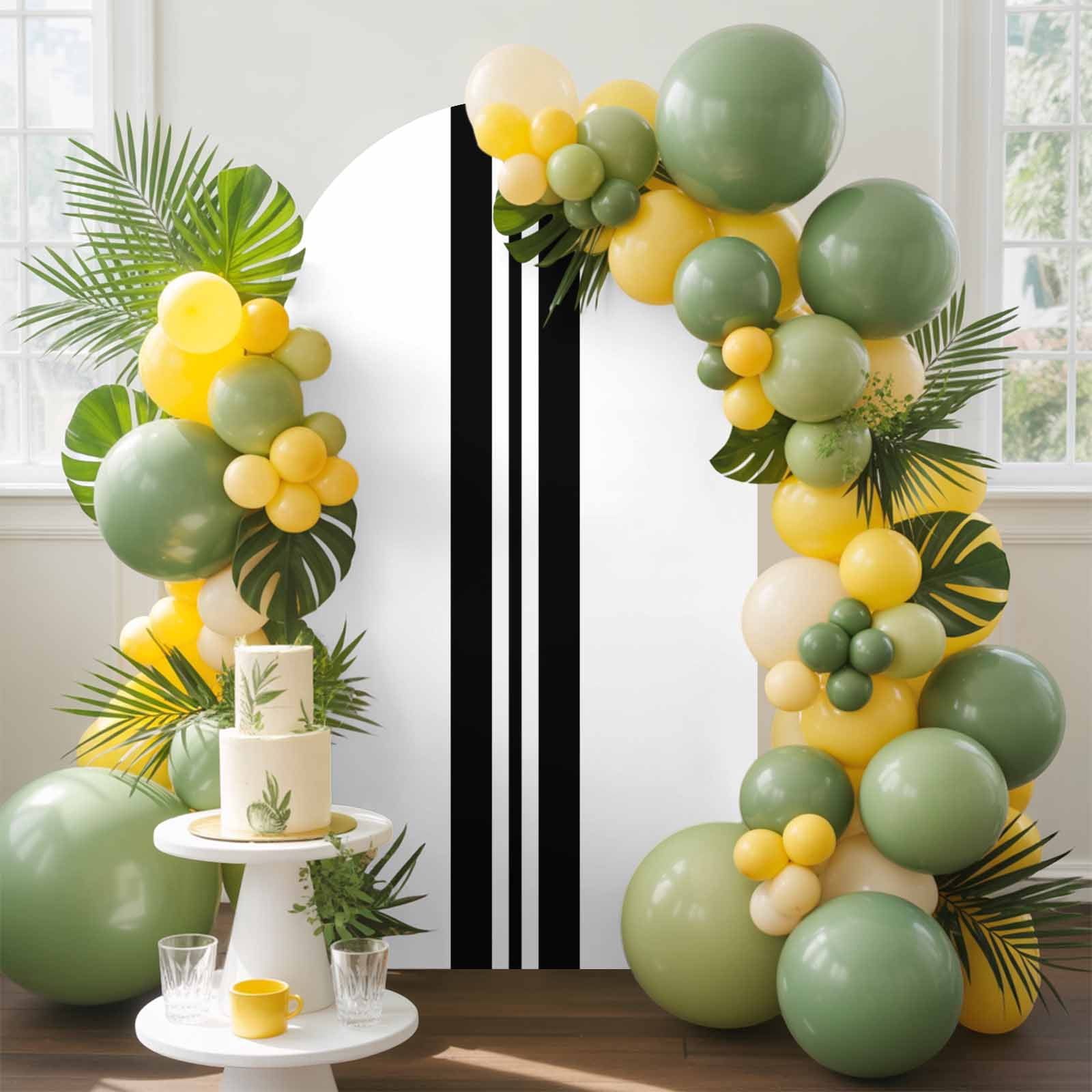 Black Stripes Arch Backdrop Cover, 5FT, Festival Spandex Arch Covers ...