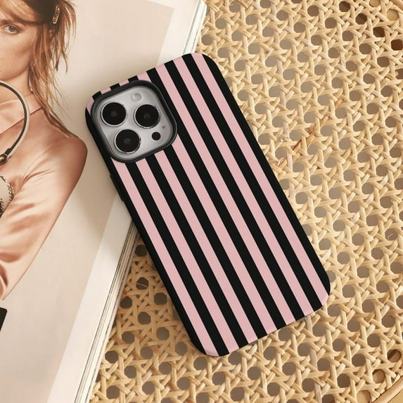 Black Stripes Classic Bold Minimal Modern Case for iPhone 17 16 15 14 ...