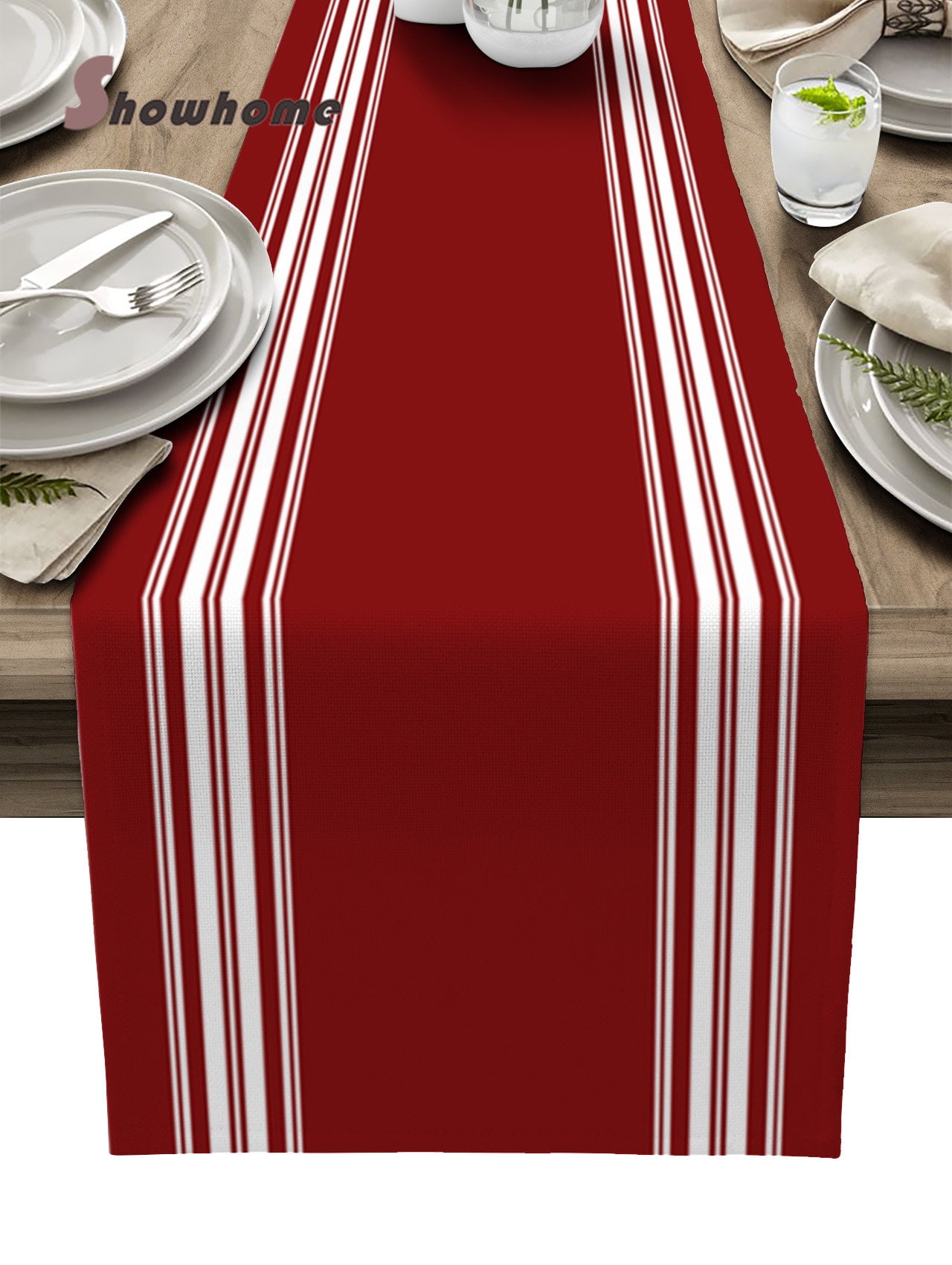 Black Stripes Country Farmhouse Table Runner Wedding Table r Party ...