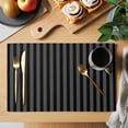 Black Stripes Placemats Set of 4, Modern Striped Minimalist Abstract ...