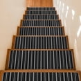 Black Stripes Stair Treads Non Slip for Steps Classic Minimalist Stripe ...