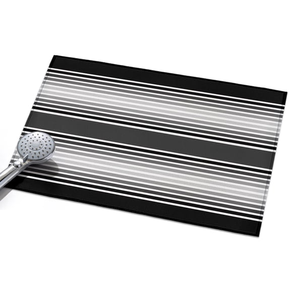 Black Stripes Washable Area Rug 2 x 3 ft Minimalist Stripe Modern ...