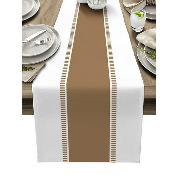 Black Stripes White Solid Color Texture Table Runner Home Wedding Table ...