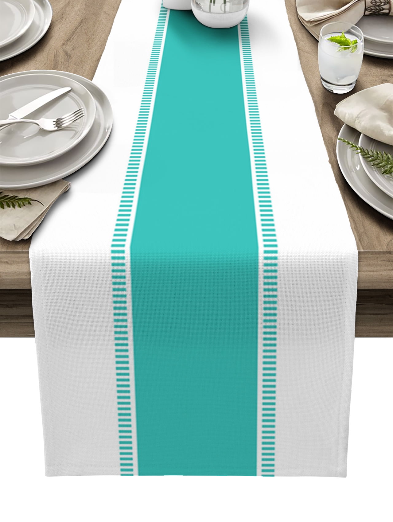 Black Stripes White Solid Color Texture Table Runner Home Wedding Table ...
