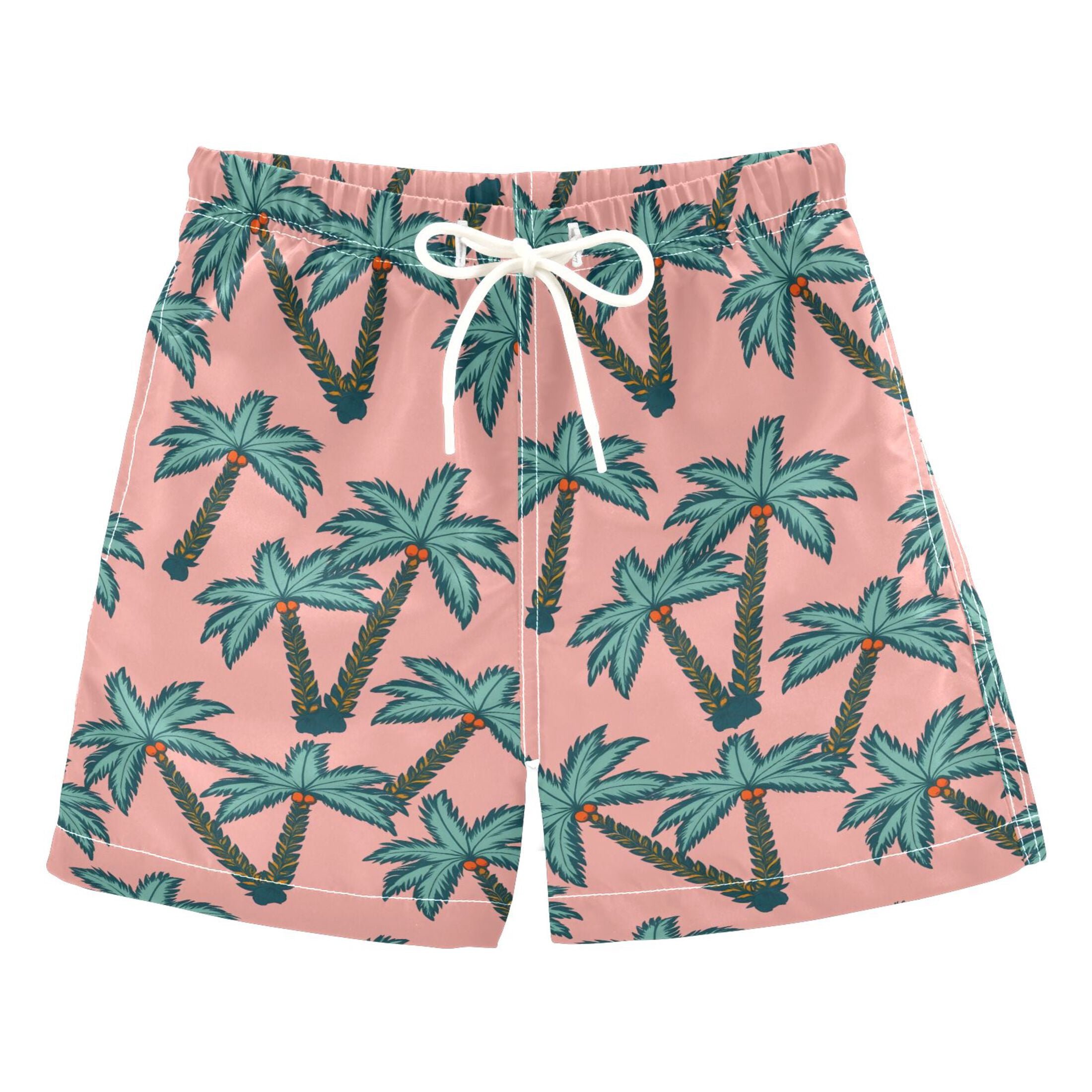 Black Stroke Palm Tree Swim Trunks Quick Dry Beach Pool Board Shorts ...