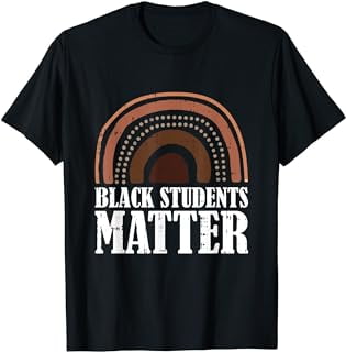 Black Students Matter Black History Melanin Boho Rainbow BLM T-Shirt ...