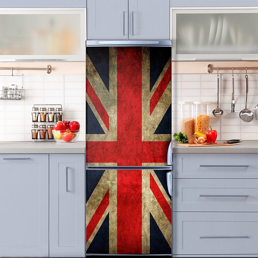 Black Style Refrigerator Sticker Dirty Resistant Waterproof Beautifiion ...