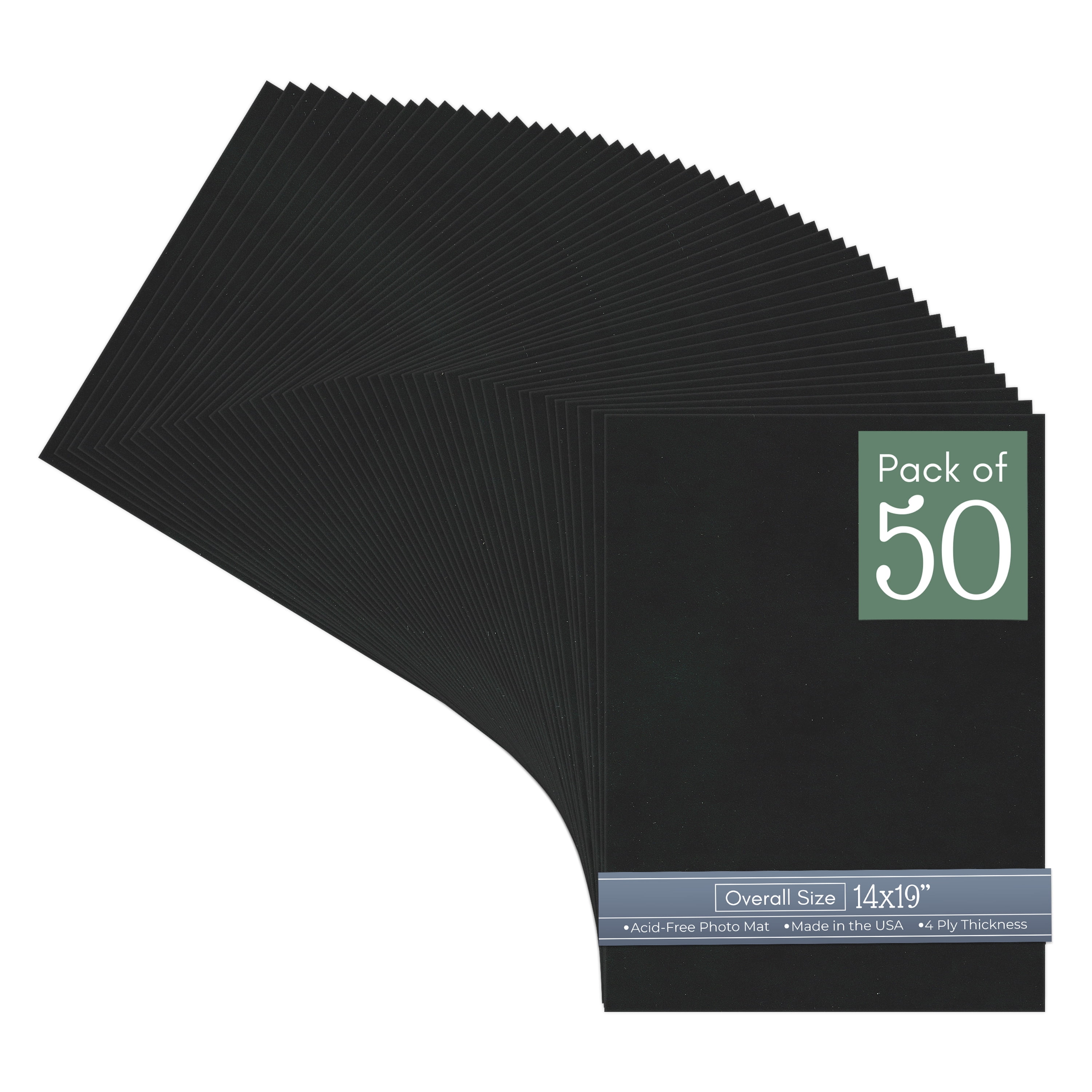 Black Suede 14x19 Uncut Art Mat Board - No Opening - 50 Mats - Walmart.com