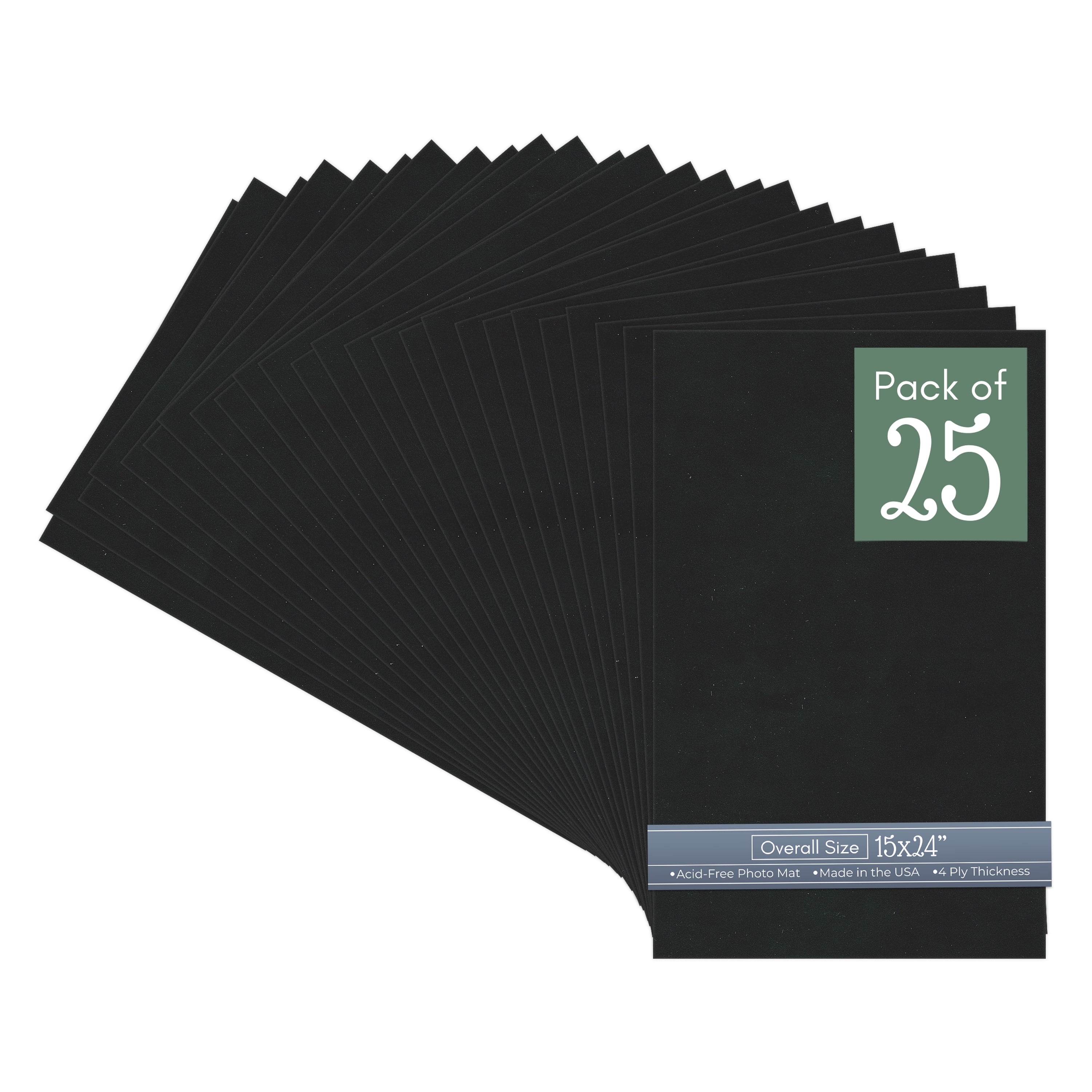 Black Suede 15x24 Uncut Art Mat Board - No Opening - 25 Mats - Walmart.com