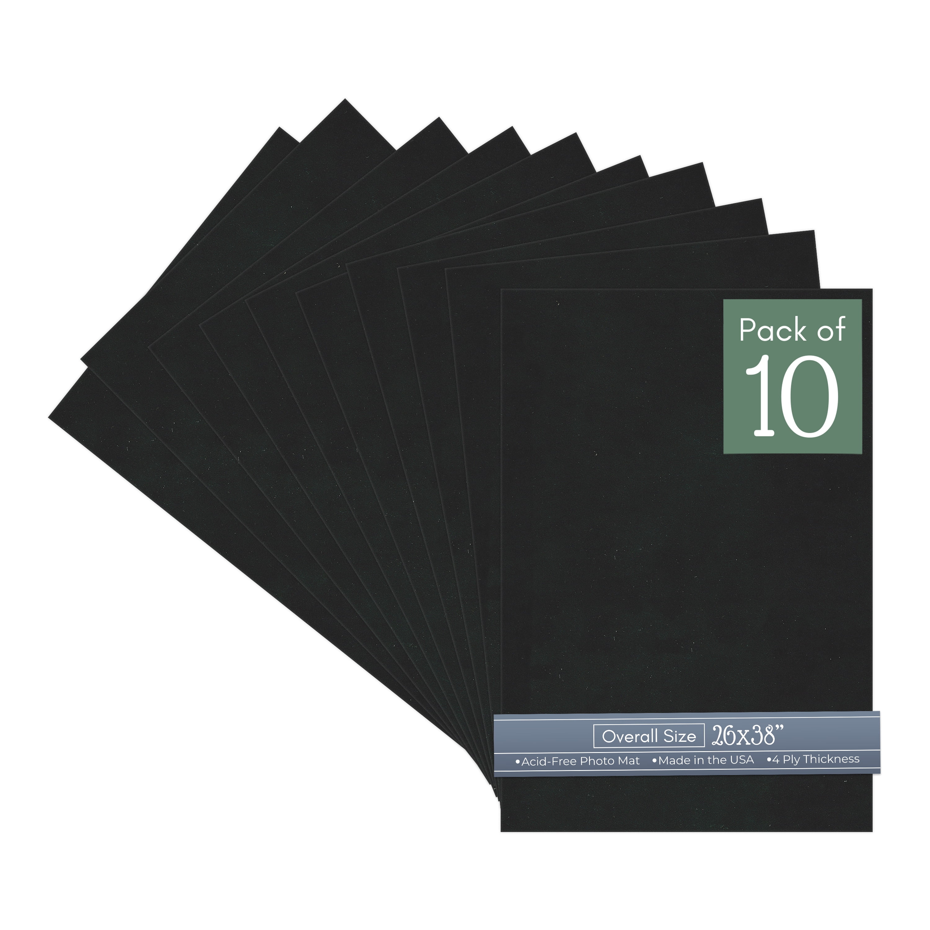 Black Suede 26x38 Uncut Art Mat Board - No Opening - 10 Mats - Walmart.com