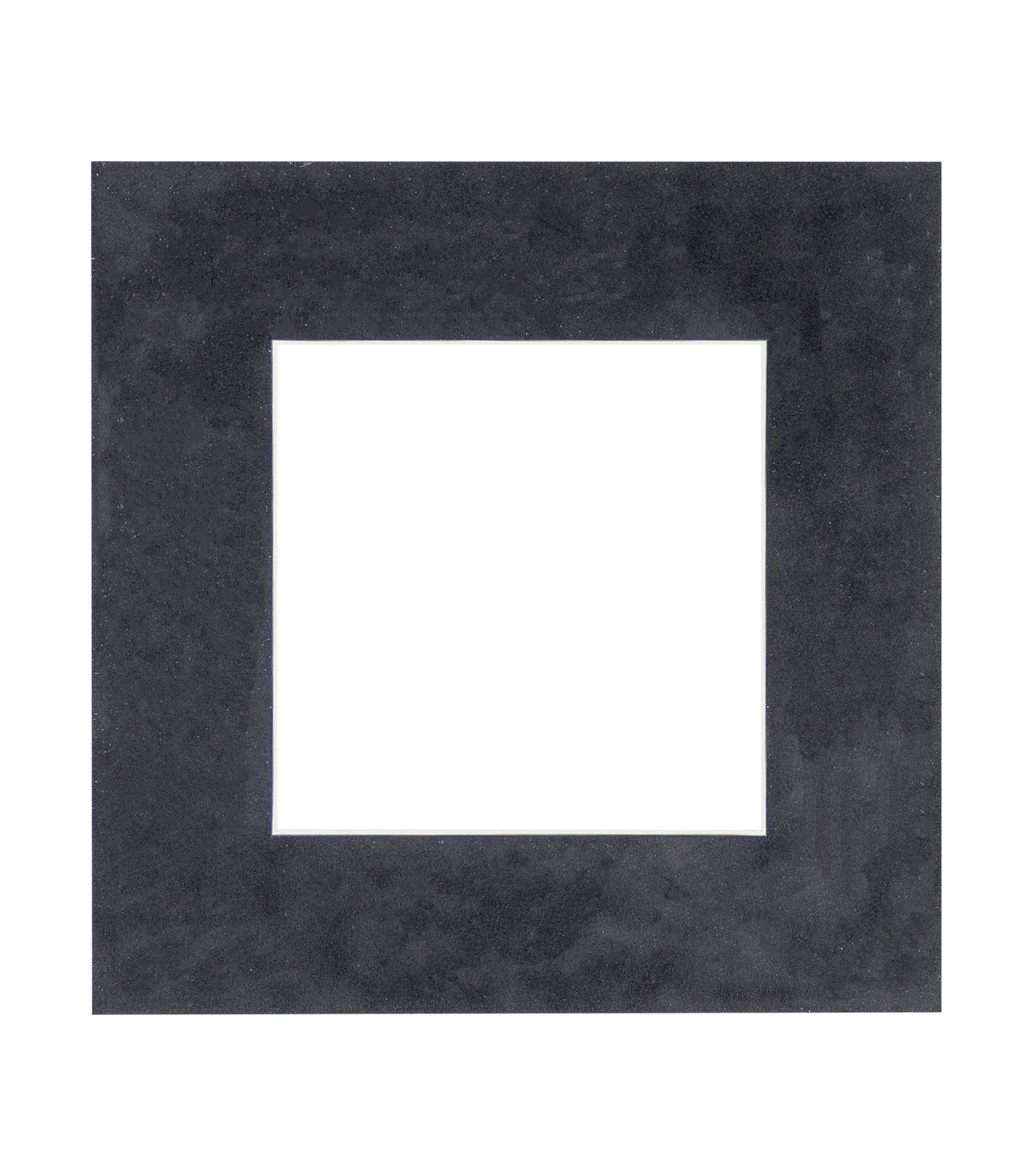 Black Suede Acid Free 20x20 Picture Frame Mats with White Core Bevel ...
