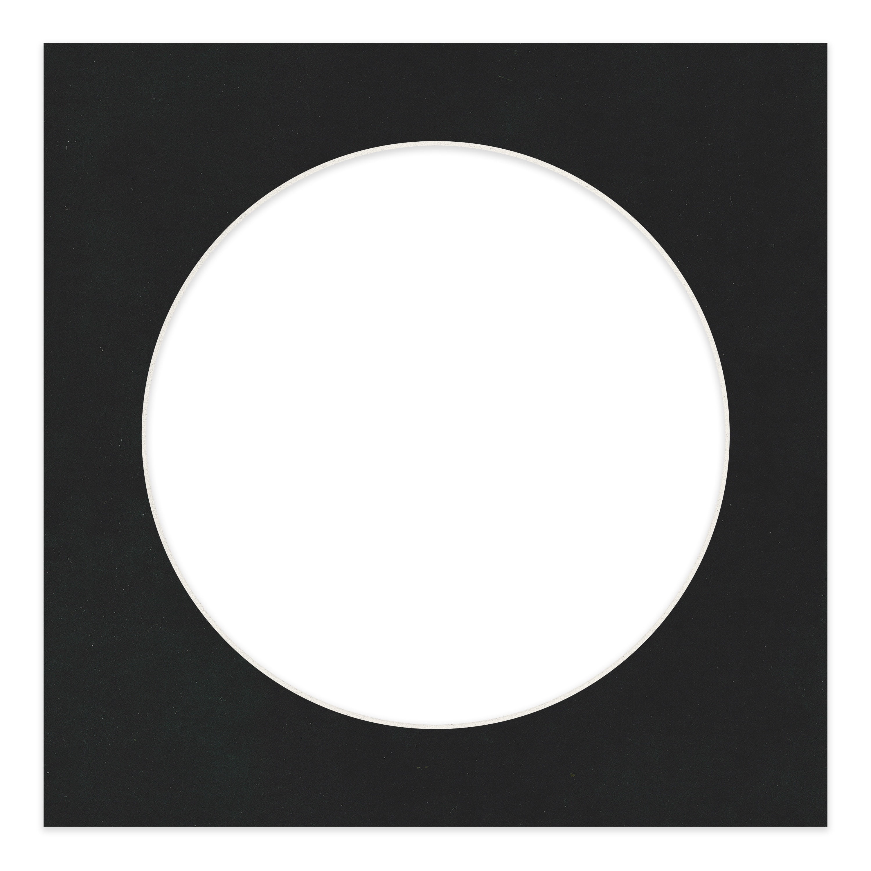 Black Suede Picture Frame Mat for 10x10 Frames - Circle Opening for 8x8 ...