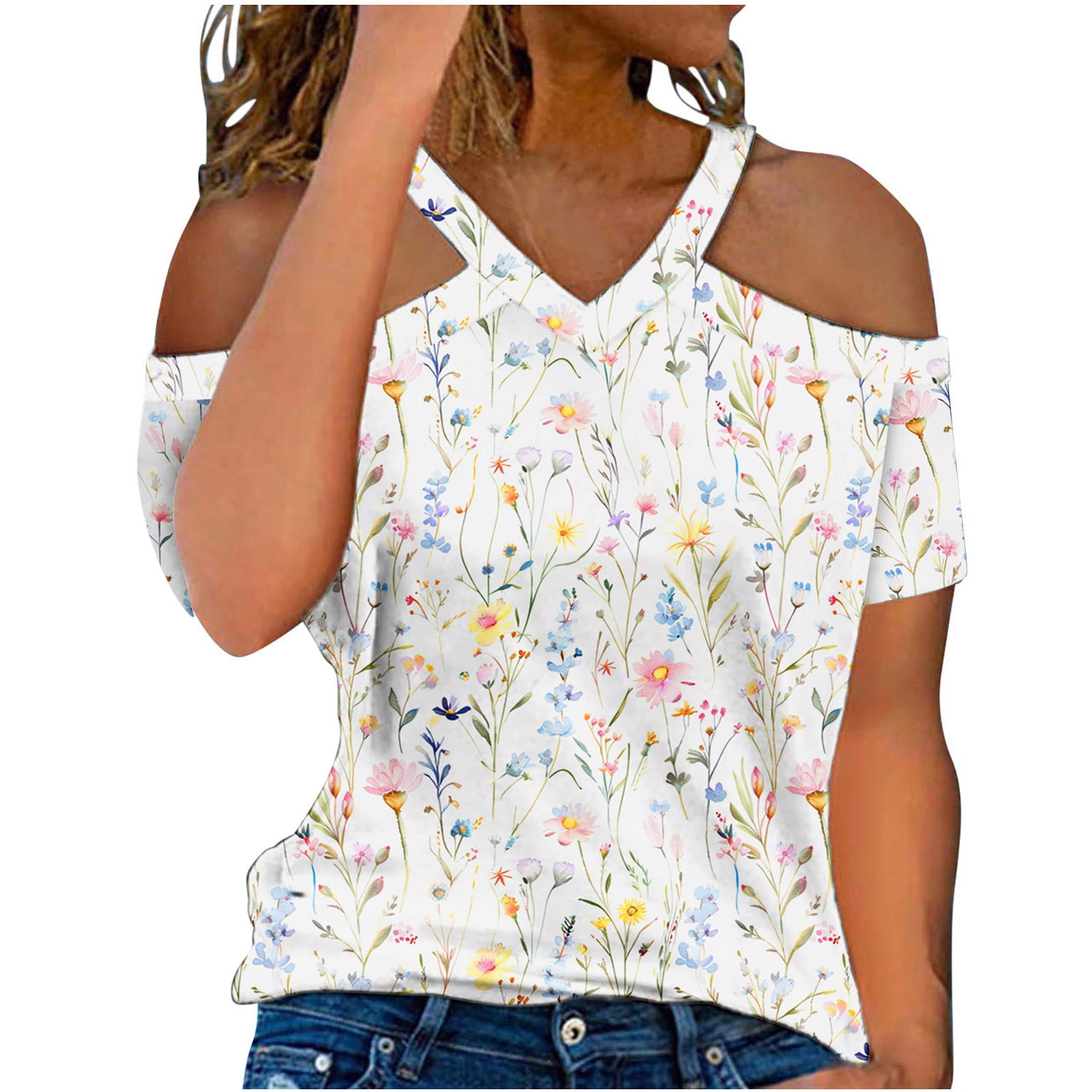 Black Summer Tops for Work Lace Blouses for Women Sexy Short Sleeve ...