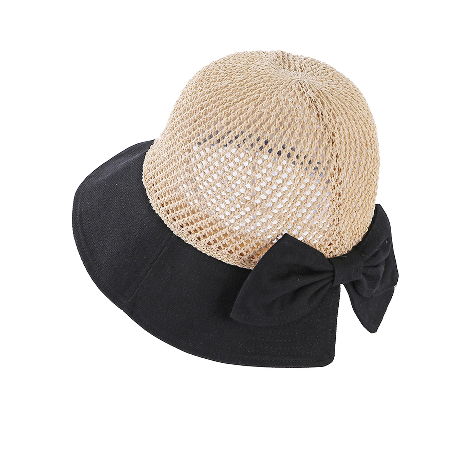 Black Sun Hats Womens Outdoor Solid Sun Hat Casual Elegant Sun Hat ...