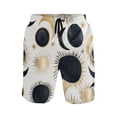 Black Sun and Moon Pattern Medium Size Men's Quick Dry Beach Shorts ...