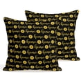Black Sunflowers Rustic Throw Pillow Covers 20 x 20 Inch Pillow Covers ...