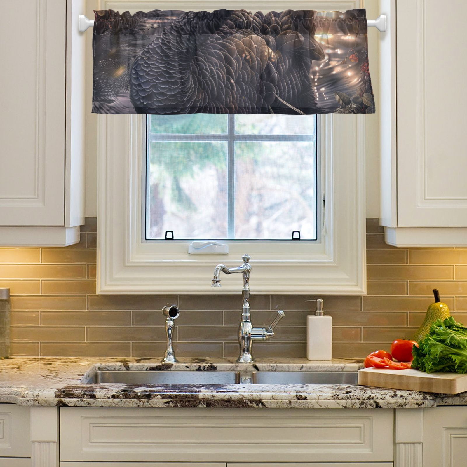 Black Swan Curtain Valances Farmhouse Design Window Treatment Decor ...