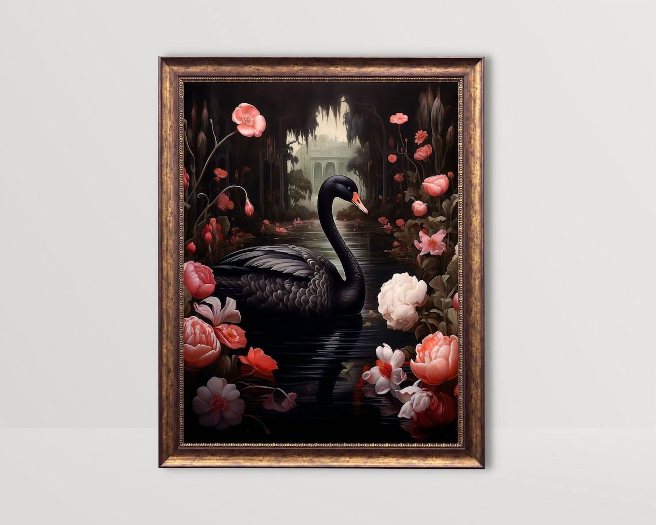 Black Swan, Dark Academia Wall Art, Victorian Gothic Decor, Moody ...