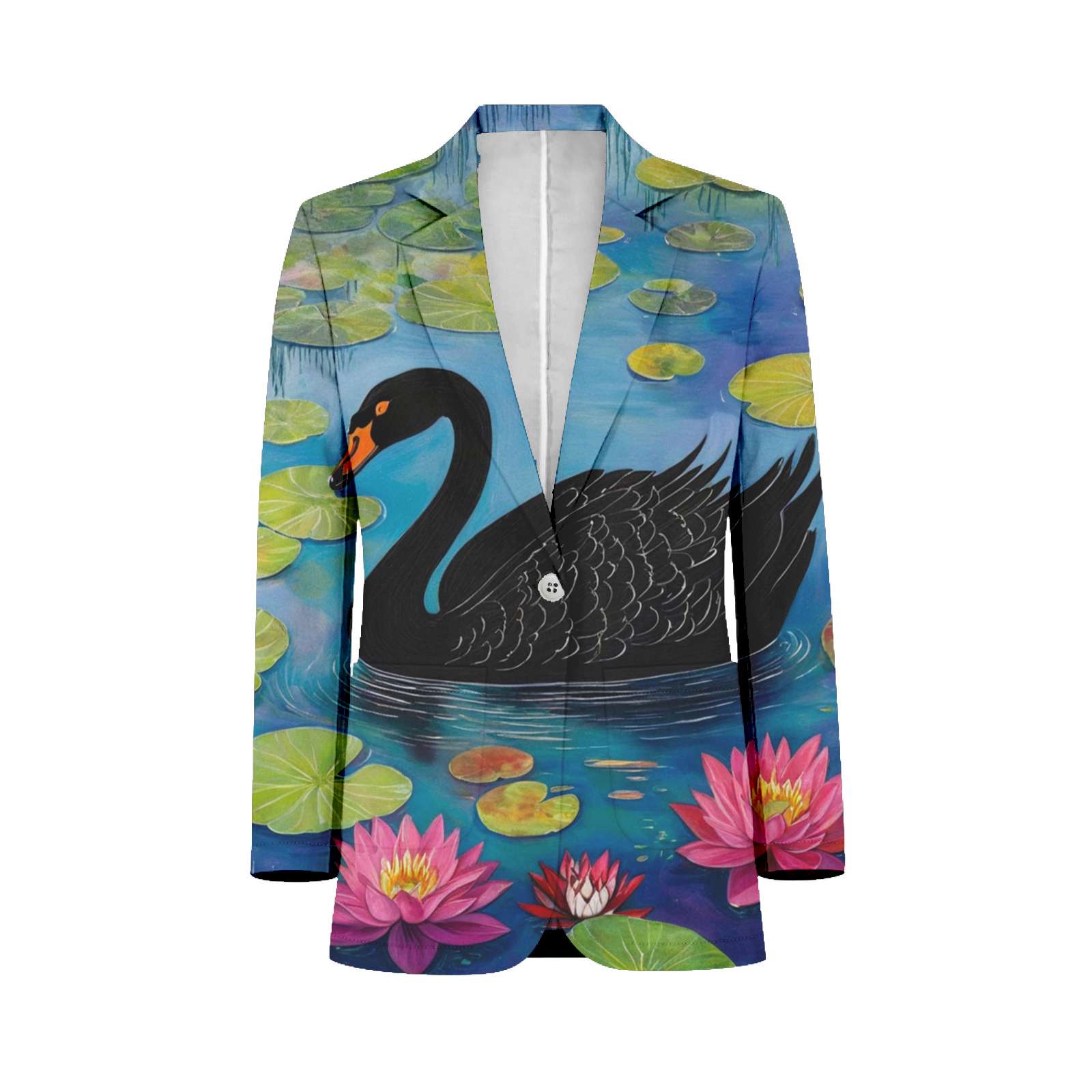 Black Swan Lotus Pond Men's Suit Blazer Casual Party Wear Slim Fit Suit ...