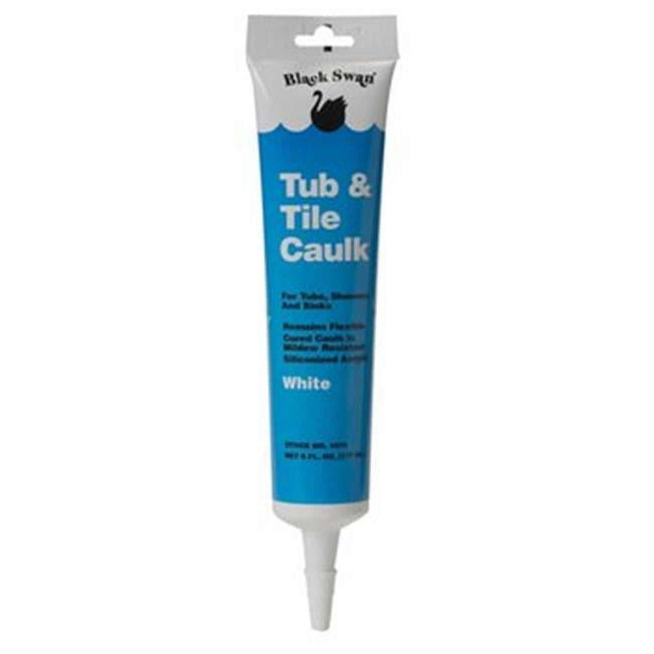 Black Swan Manufacturing 6 oz 01085 Silicone Tub & Tile Sealant - Clear ...