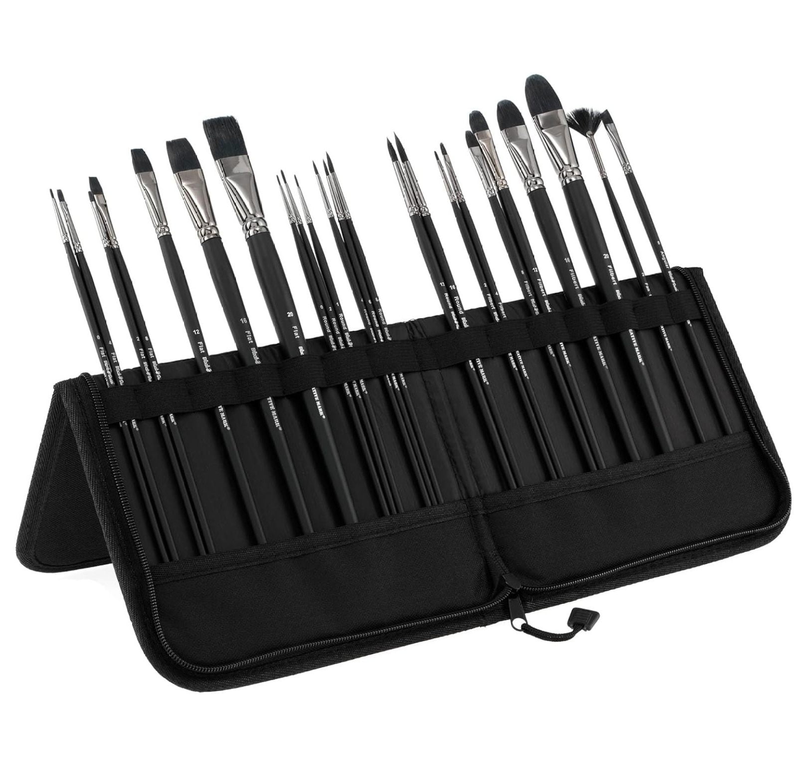 Black Swan Paint Brush Set Synthetic Red Sable Brushes for Acrylics ...