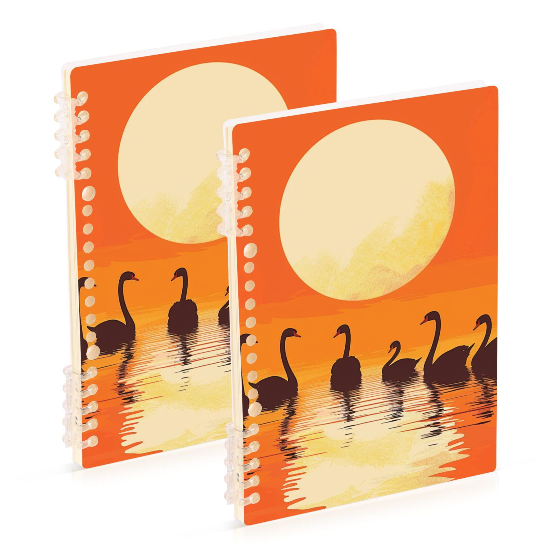 Black Swans Ring Binder Notebook Journey Note Diary College Ruled ...