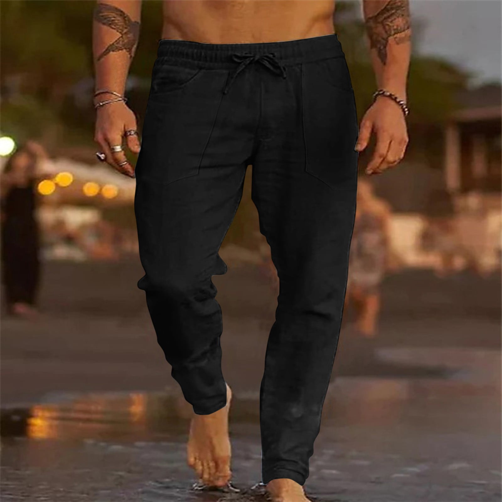 Black Sweatpants For Men Men Spring And Summer Pant Casual All Solid ...