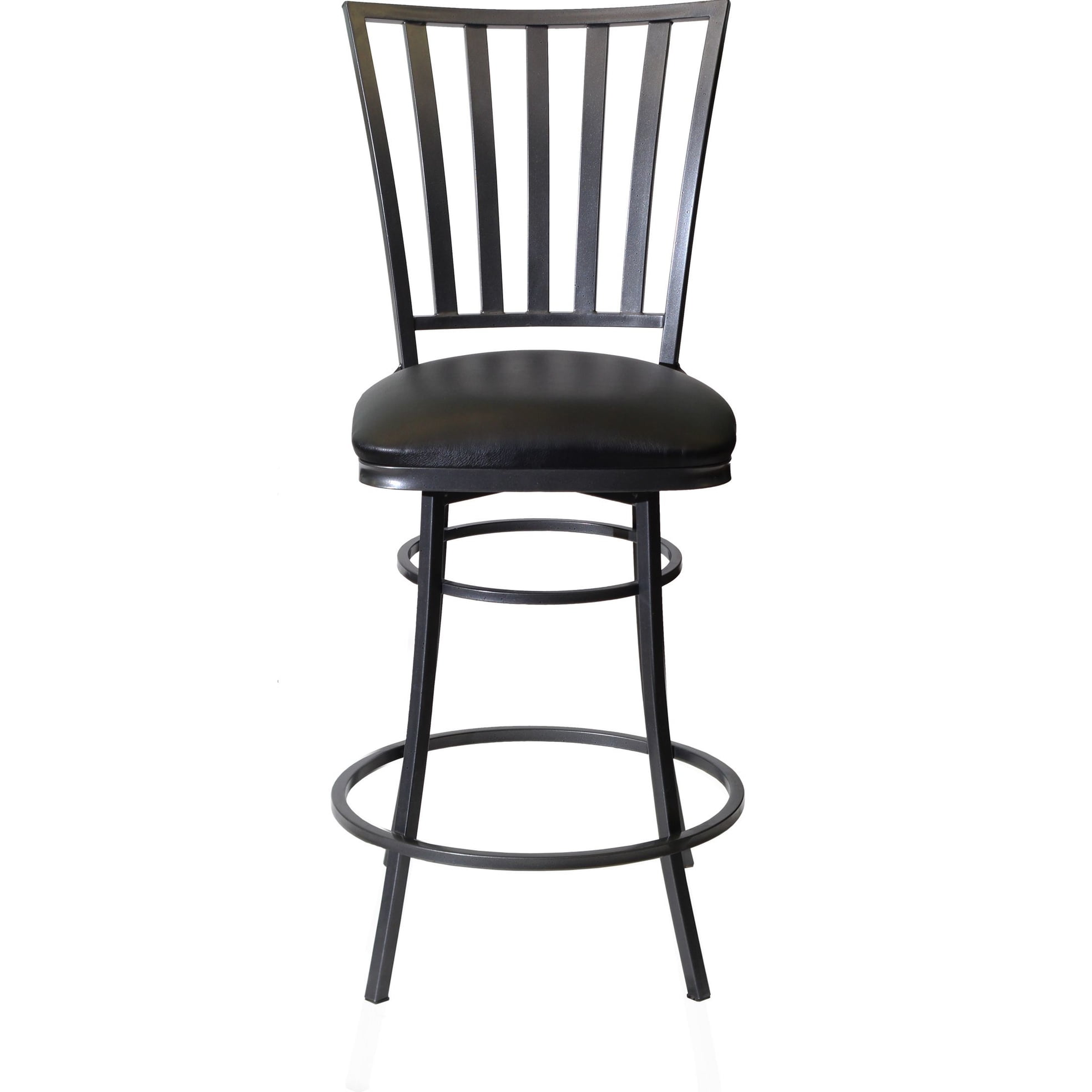 Black Swivel Chair - Robust Metal, 360° Rotation, Flame Retardant Foam ...