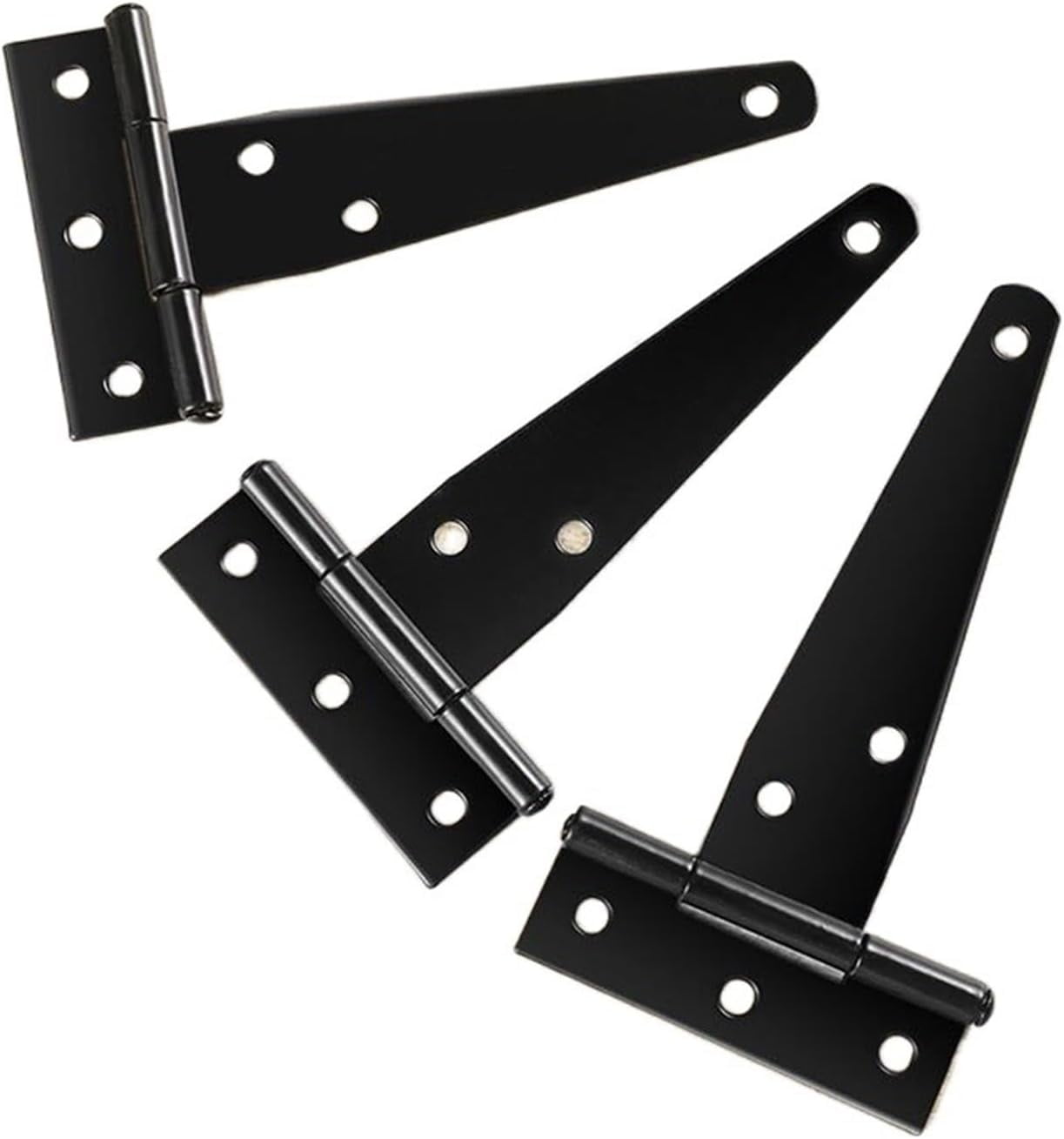 Black T Shape Triangle Rustproof Iron Light Duty Shed Hinge Wooden Door ...
