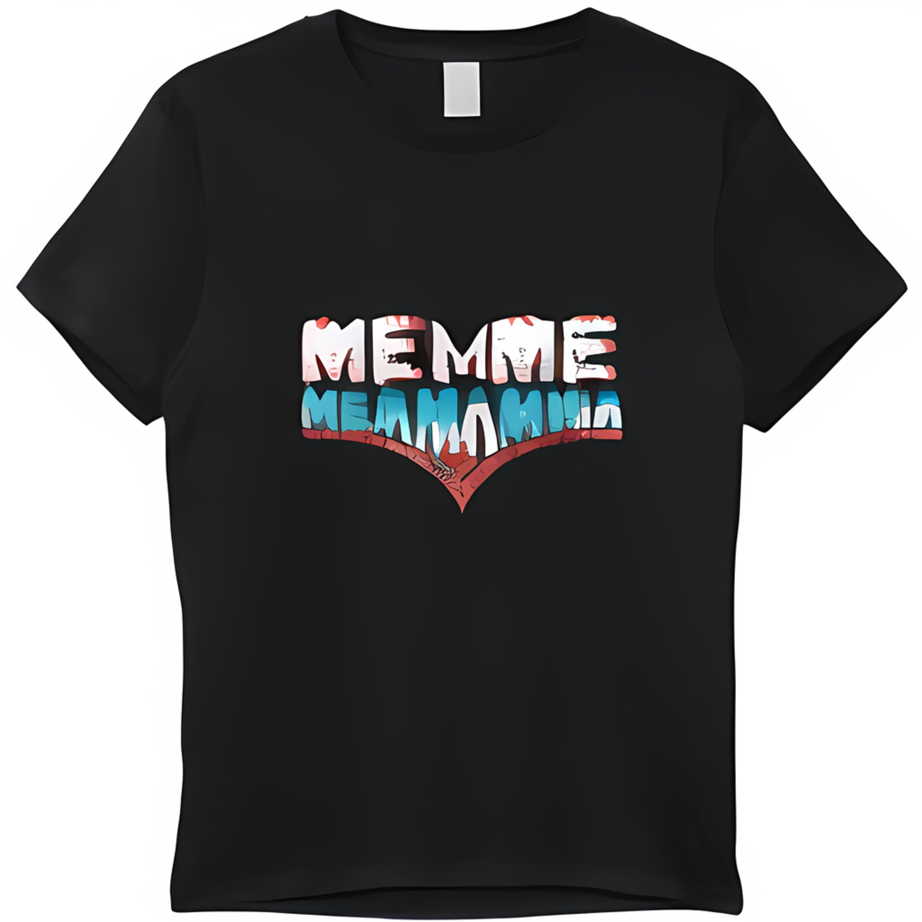 Black T-Shirt: CLUB MAMMA & Milia Logo Cartoon Design Colorful twork ...