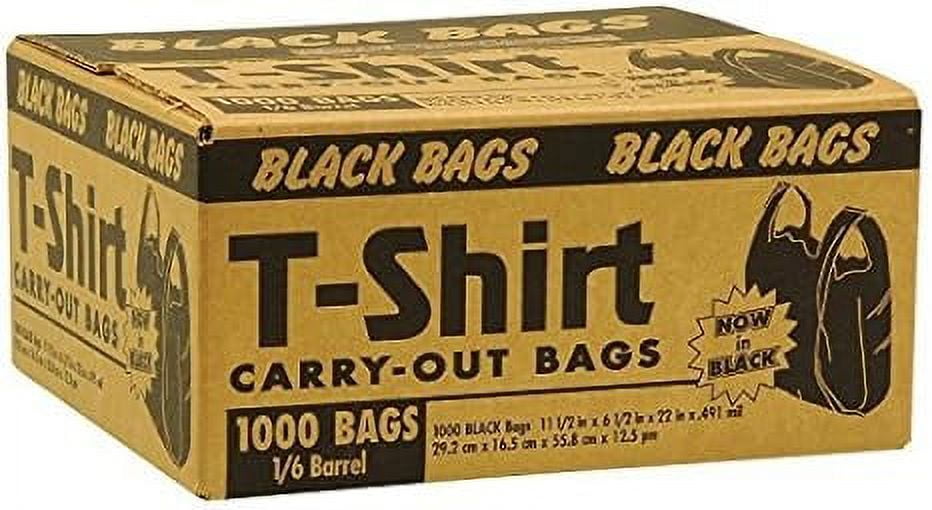 Black T-Shirt Carryout Bags (1,000 ct.) by Poly-America - Walmart.com