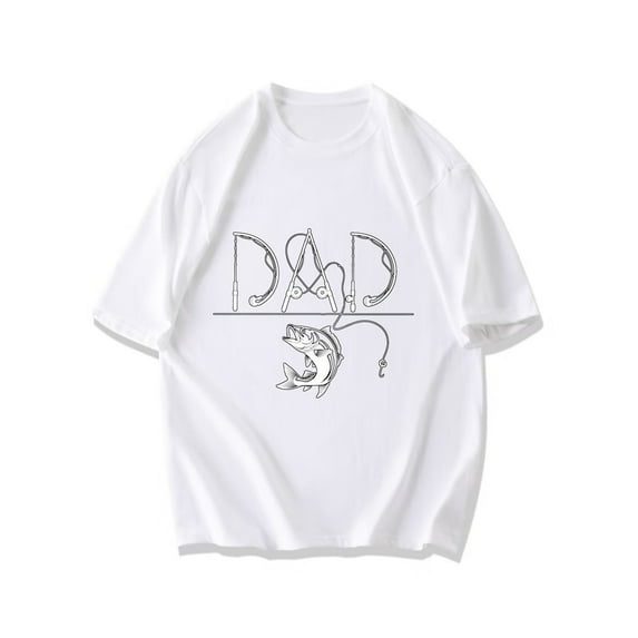 Black T-Shirt Dad Fishing Rods And Fish Graphic Design For Outdoor ...