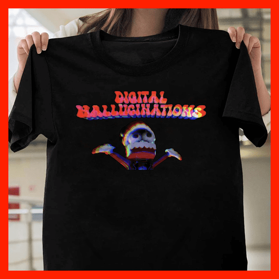Black T-Shirt Digital Hallucinations Glitch Art Cyberpunk Surreal Edgy ...