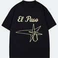 Black T Shirt El Paso Star Design Graphic Print Casual Wear For Men And ...