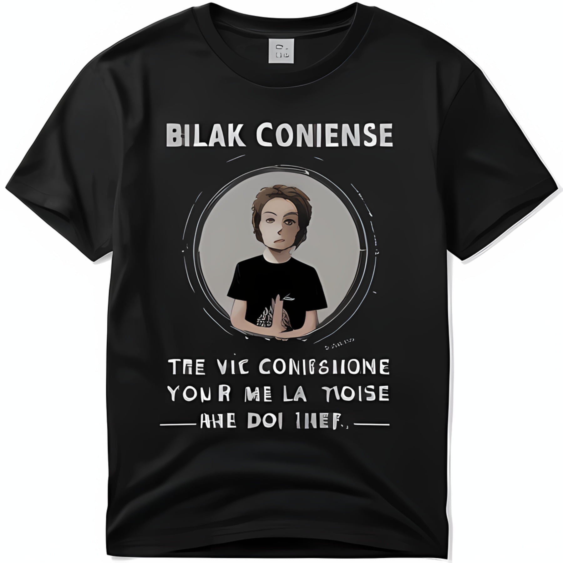 Black T-Shirt Featuring BILAK Crowley Design - Walmart.com