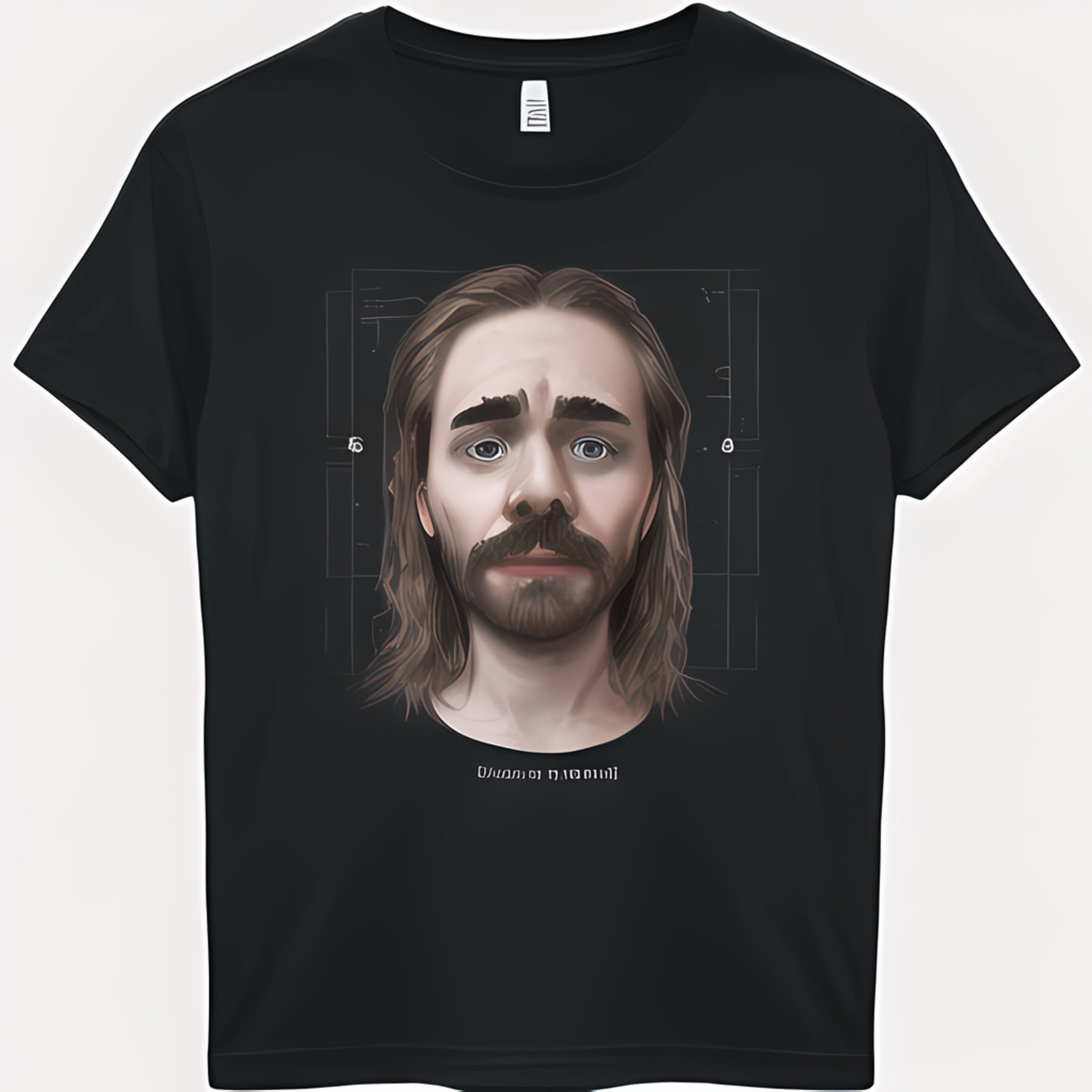 Black T-Shirt Featuring Christon Portrait & Eyebrow Styleing Guide ...