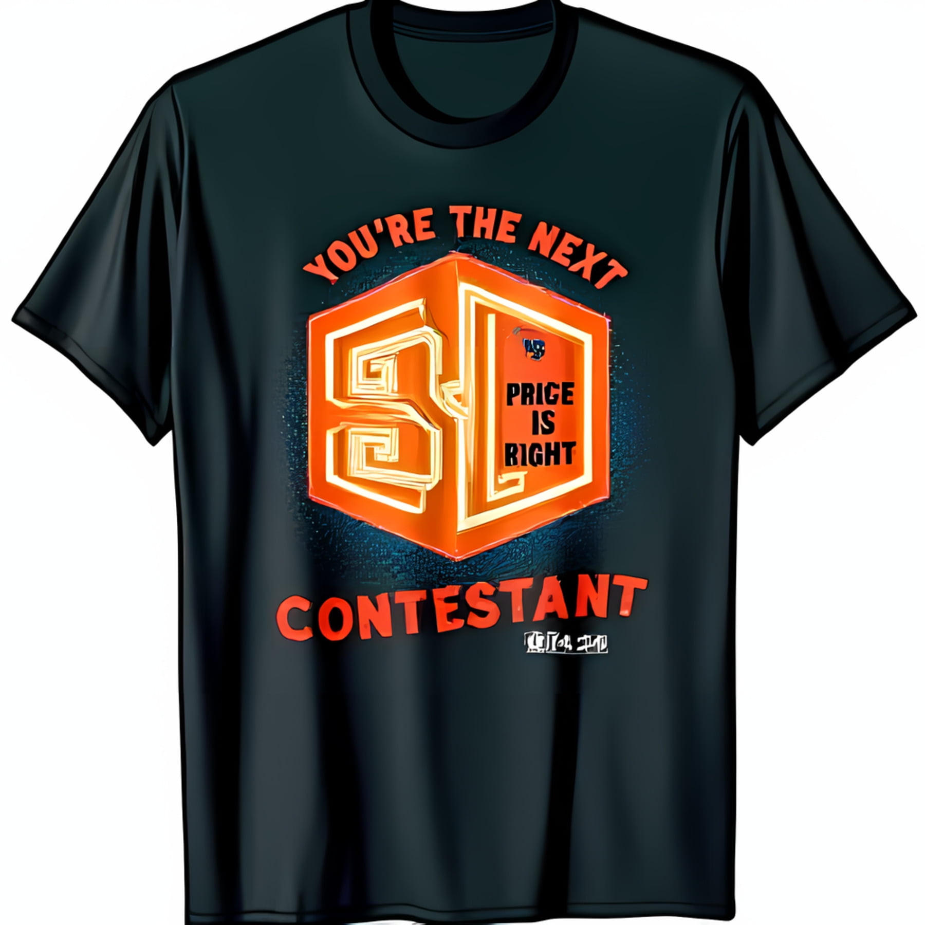 Black T-Shirt Featuring Iconic Price is Right for Game Shows & Parties ...