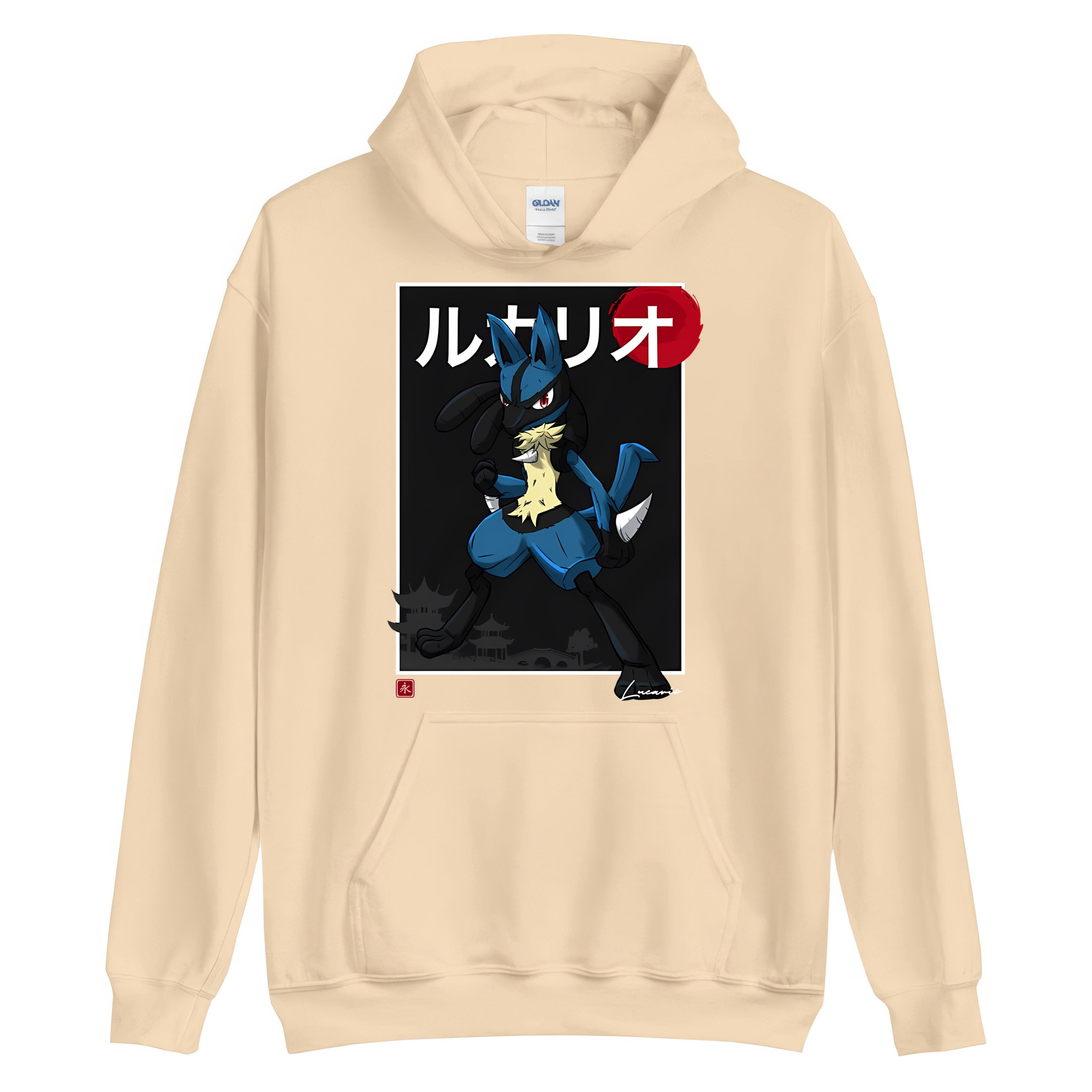 Black T-Shirt Featuring Lucario Design - Perfect for Pokémon Fans ...