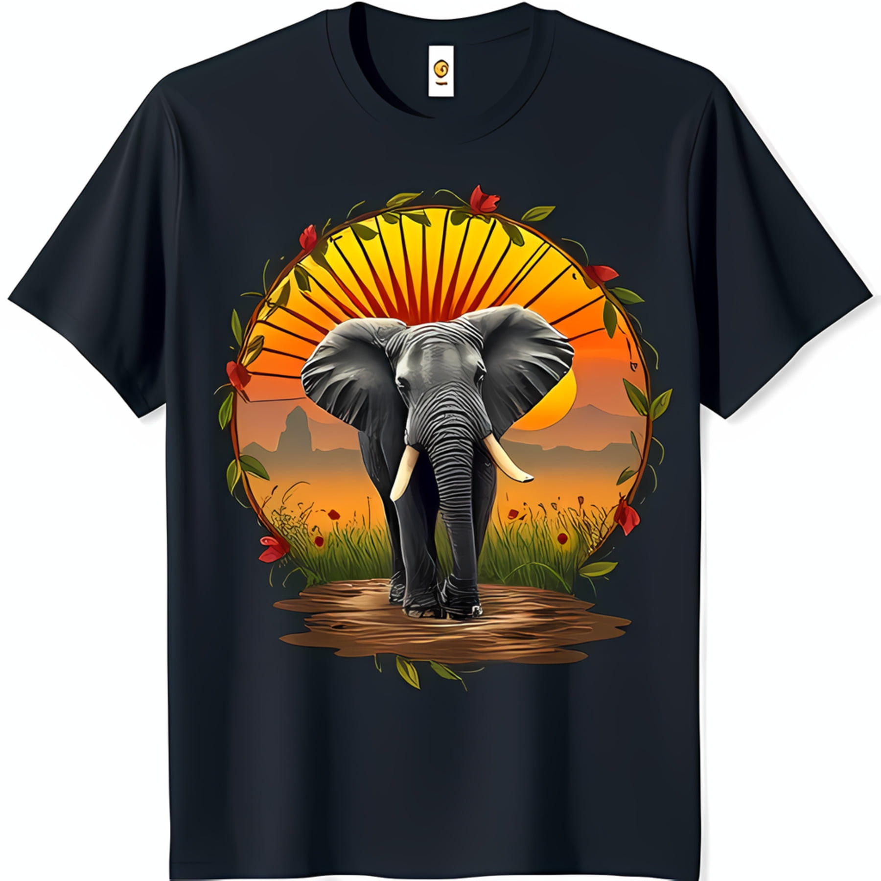 Black T-Shirt Featuring Stunning Animal Graphic for Nature Lovers and ...