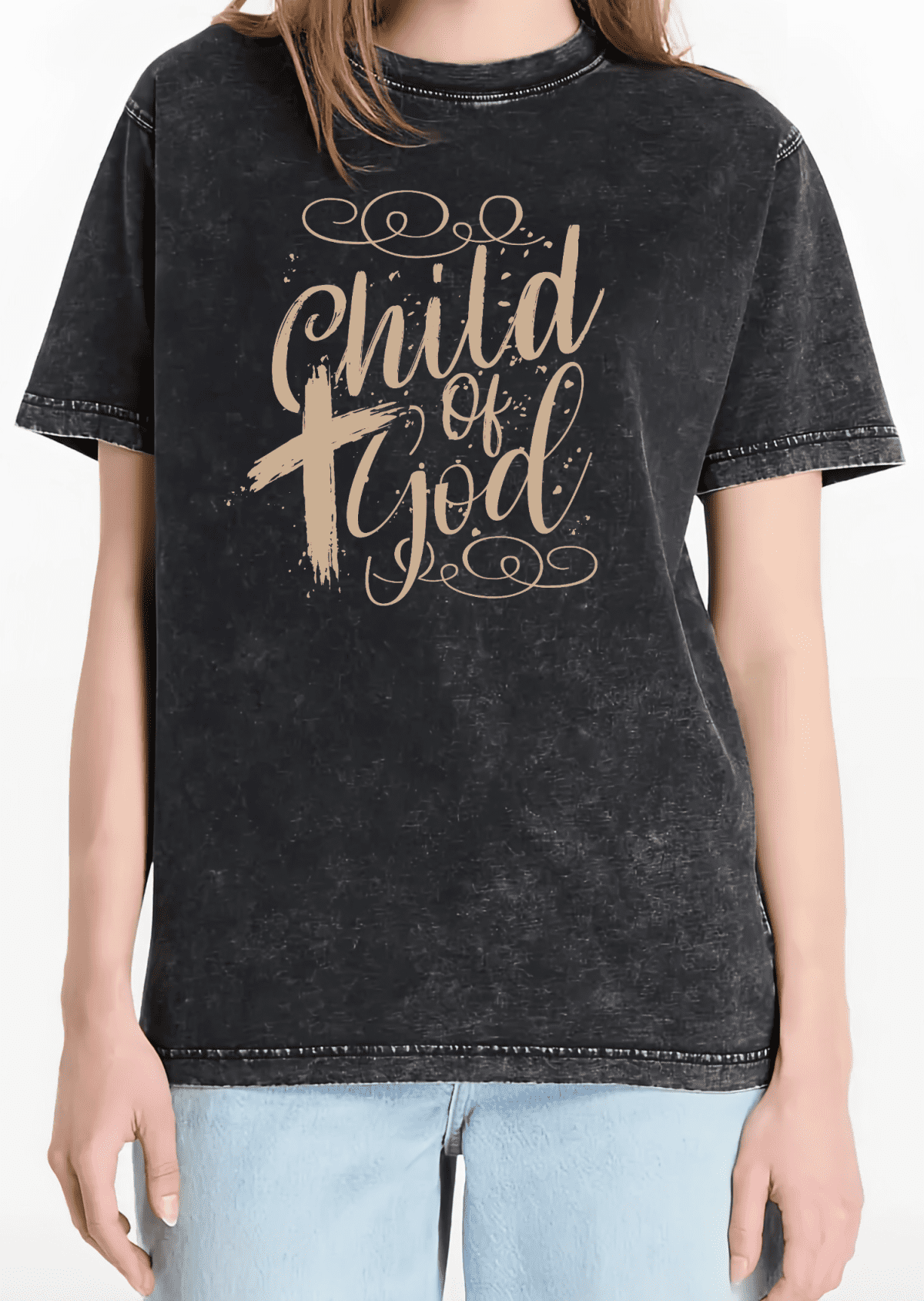 Black T Shirt Graphic Tees Shirts Print Tshirt Child of God Religious ...