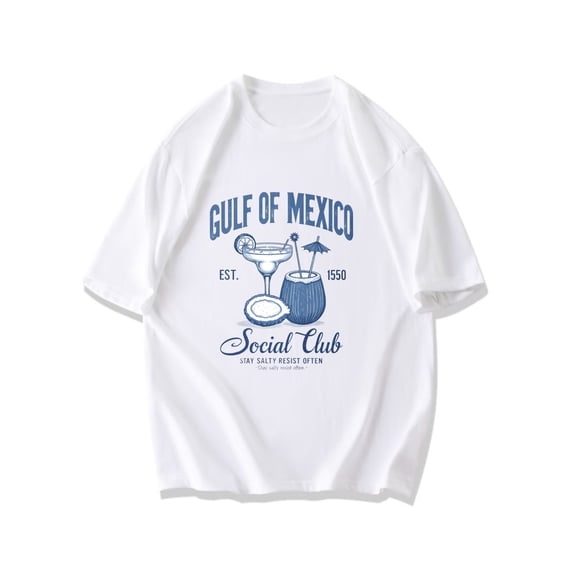 Black T Shirt Gulf Of Mexico Social Club Cocktail Design For Beach And ...