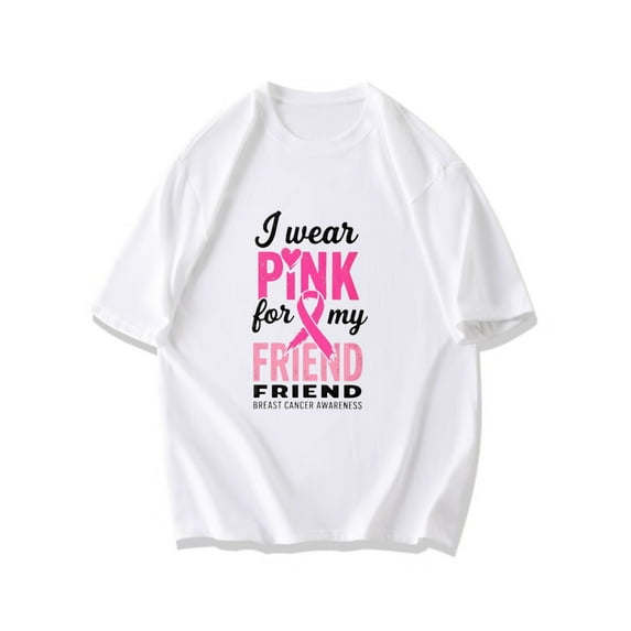 Black T Shirt I Wear Pink For My Friend Breast Cancer Awareness Pink ...