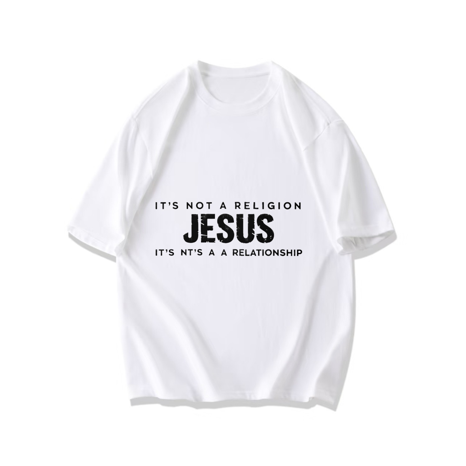 Black T Shirt Jesus Its Not A Religion Its A Relationship Christian ...