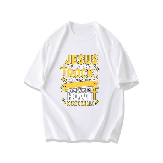 Black T-Shirt Jesus Is My Rock And This Tulis And This Is How I How I ...