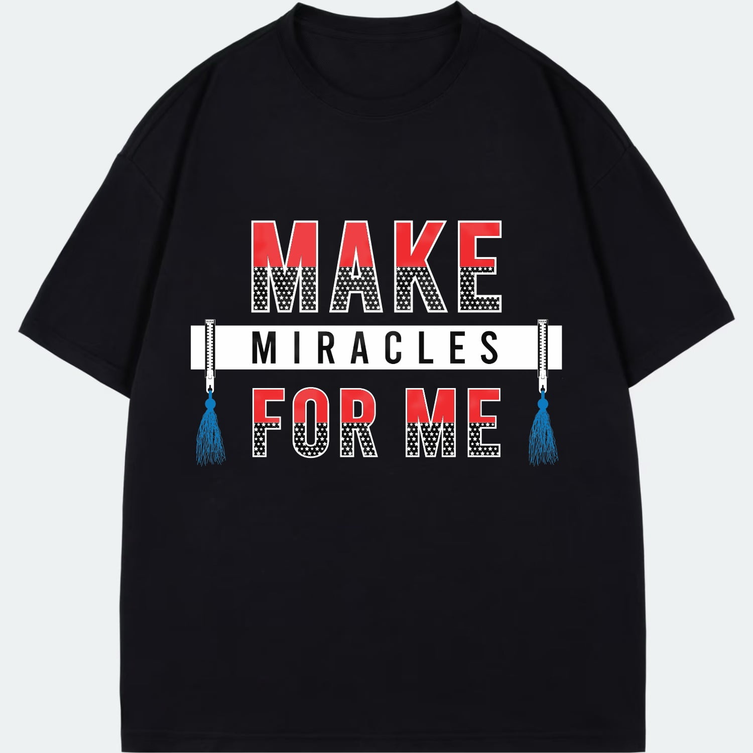 Black T Shirt Make Miracles For Me Text And Barbell Graphic Gym Workout ...