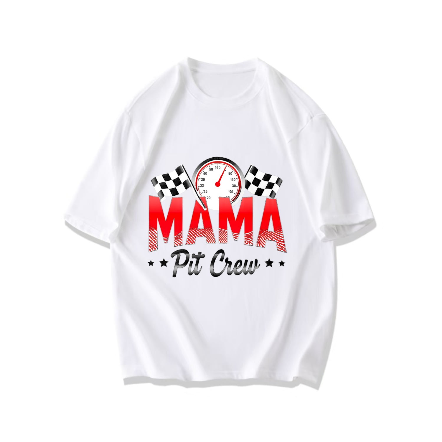 Black T Shirt Mama Pit Crew Racing Design With Speedometer And ...