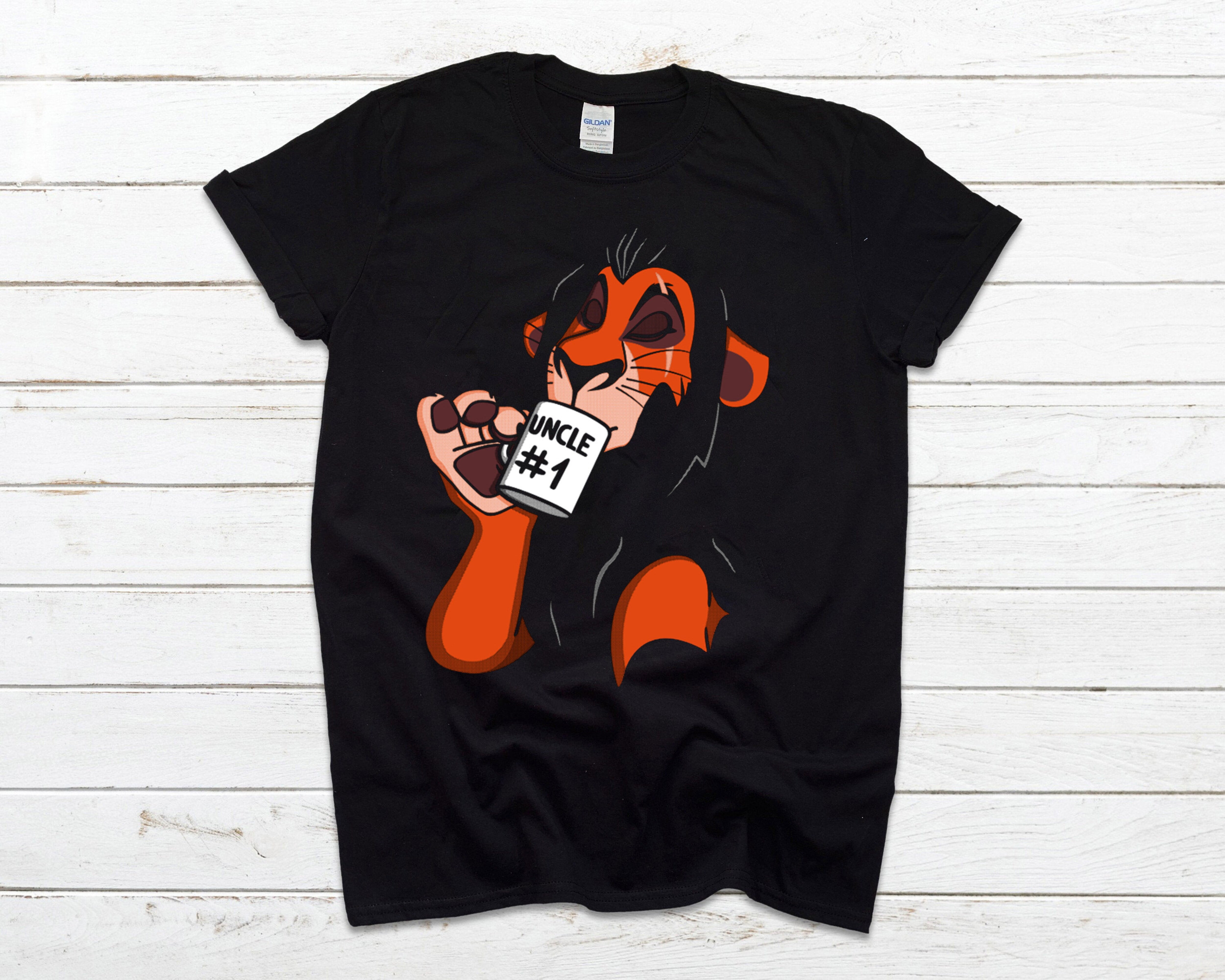 Black T-Shirt Men Women Children Scar Uncle 1 The Lion King Simba ...